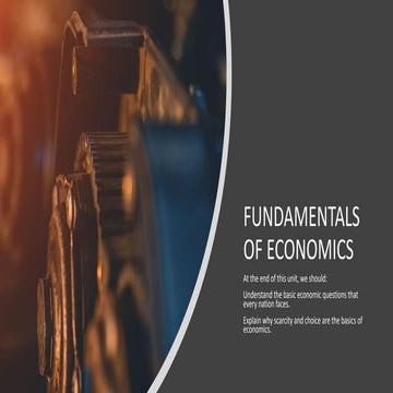 Economics: Chapter 1 | PPTX