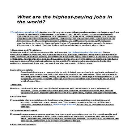 What are the highest-paying jobs in the world.pdf