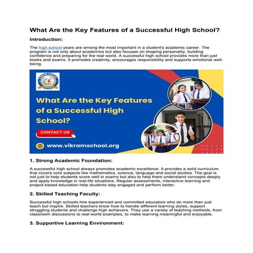 What Are the Key Features of a Successful High School.docx