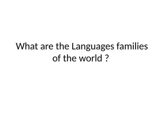 Languages of the world | PPT