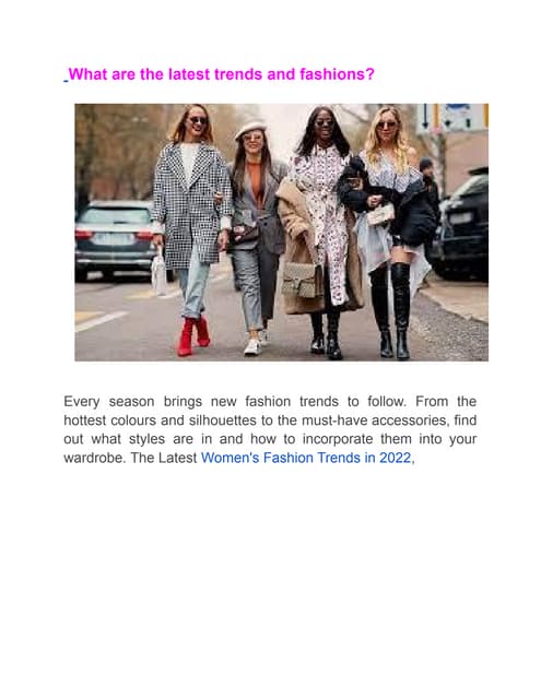 Introduction to Exploring Latest Fashion Trends | PPT