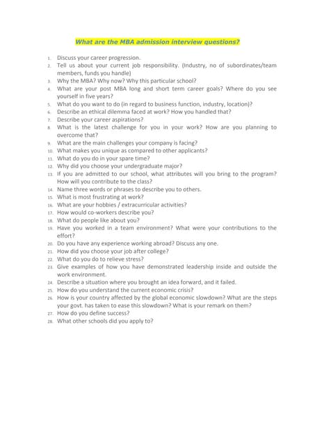 Interview questions to employer | PDF