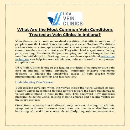 What Are the Most Common Vein Conditions Treated at Vein Clinics in ...