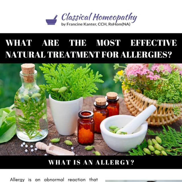 Homeopathy for allergy | PPTX