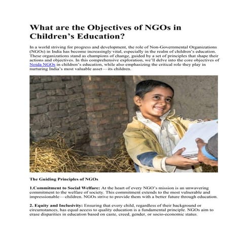 What are the Objectives of NGOs in Children's Education.pdf
