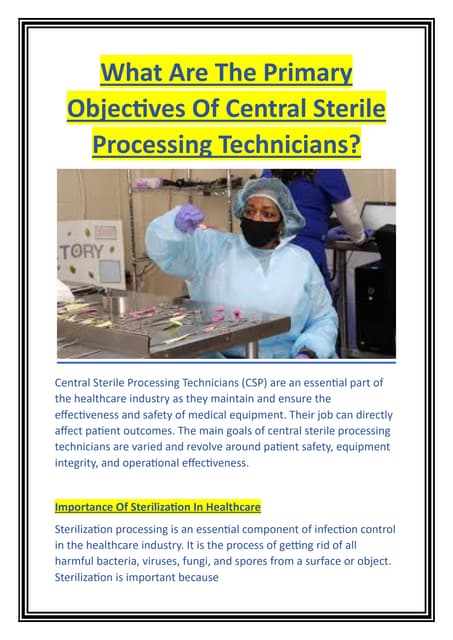 14ab1t0025 central sterile supply services | PPTX