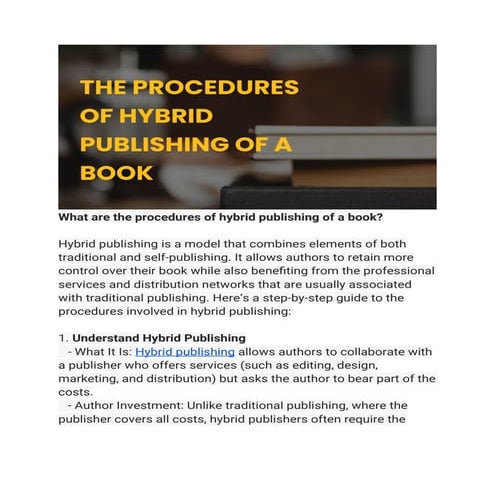 What are the procedures of hybrid publishing of a book (1).docx