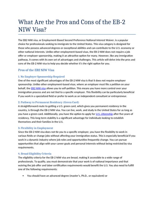 An Overview of the EB2 NIW Visa Designed for Talented Individuals.docx
