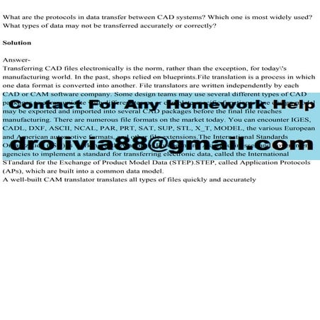 What are the protocols in data transfer between CAD systems Which o.pdf | Desktop Publishing ...