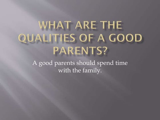 How to have a good family life | PPTX