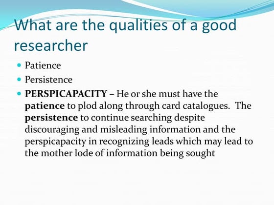 Characteristics and criteria of good research | PPTX