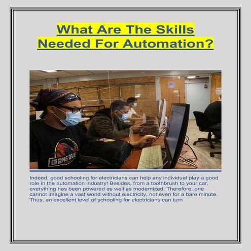 What are the skills needed for automation | PDF