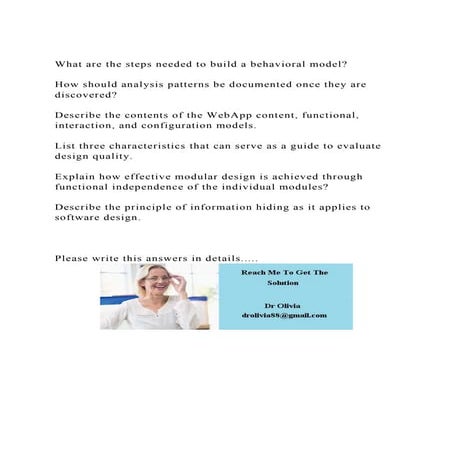 What are the steps needed to build a behavioral modelHow shou.docx