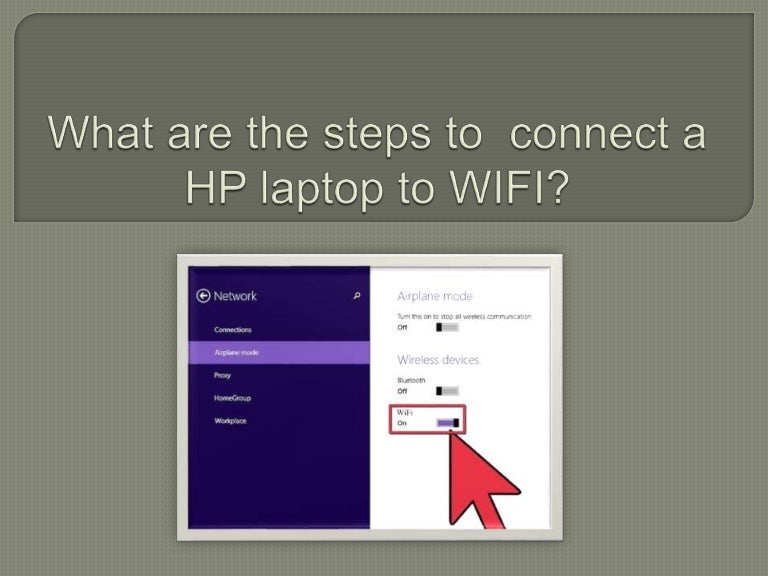 What are the steps to connect a hp laptop to wifi