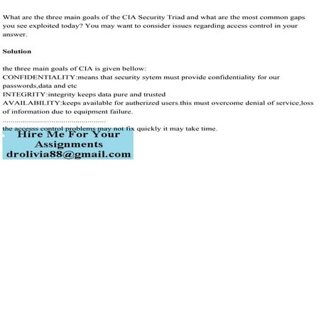 What are the three main goals of the CIA Security Triad and what are.pdf