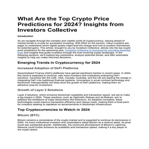 What Are the Top Crypto Price Predictions for 2024_ Insights from ...