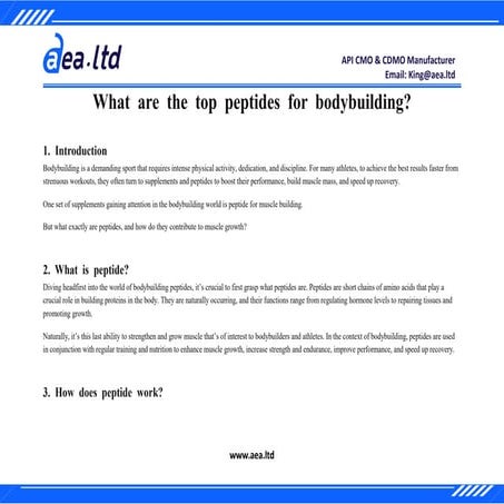 What are the top peptides for bodybuilding. docx.pdf | Endocrine and ...