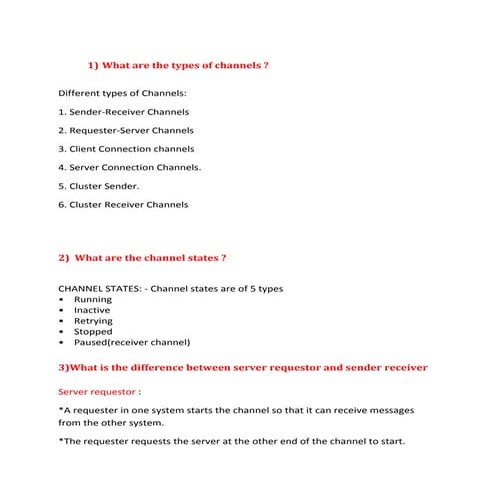 What are the types of channels | DOCX