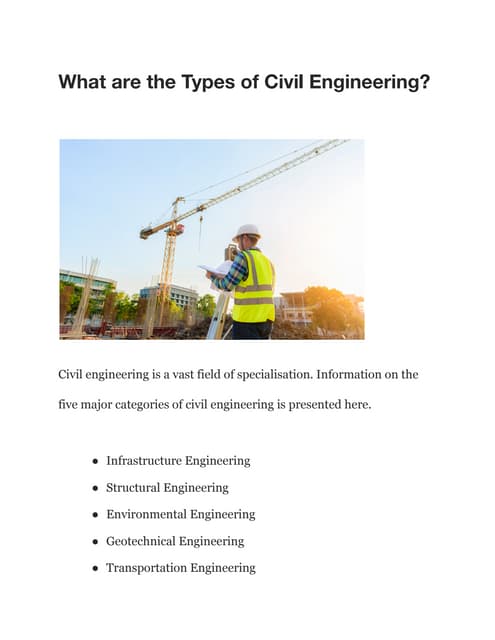 Exploring Opportunities and Challenges in Civil Engineering | PDF