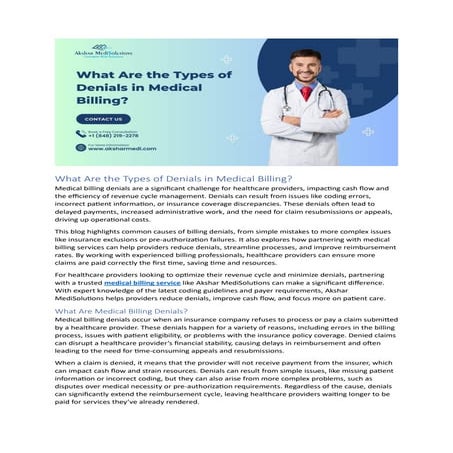 What Are the Types of Denials in Medical Billing? | PDF