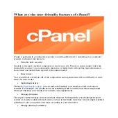 What are the user-friendly features of cPanel.pdf