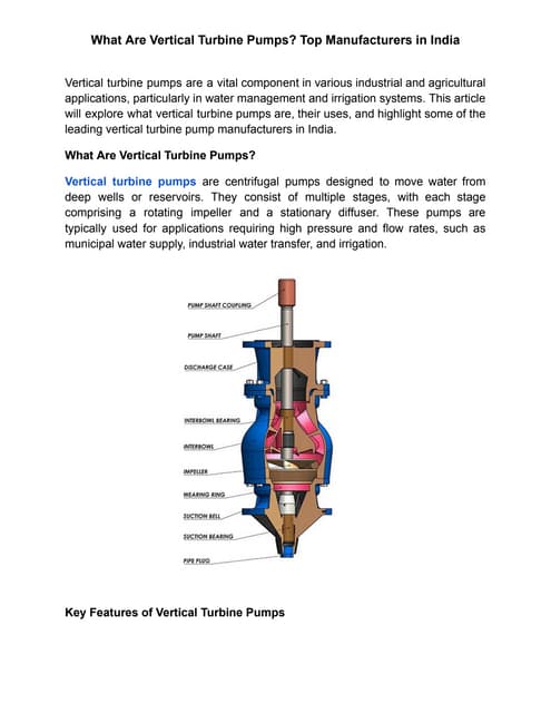 Vertical Turbine Pumps: The Powerhouse of Efficient Water Management in ...