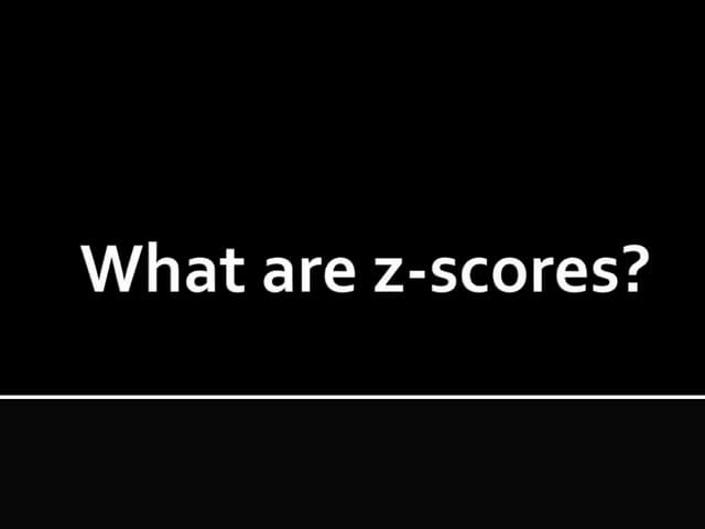 Scaling Z-scores T-scores C-scores | PPTX