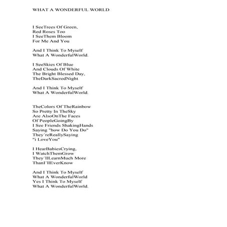 What a wonderful world | DOCX