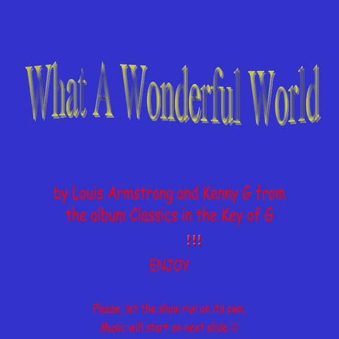 What A Wonderful World | PPT