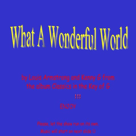 What a wonderful world by Kenneth Monday Osondu. | PPS