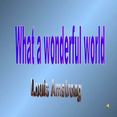 What a wonderful world music | PPS
