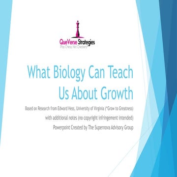 What Biology Can Teach Us About Growth | PPT