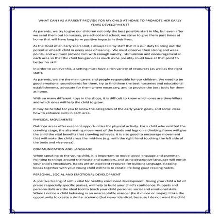 How Can Parents Build a Strong Foundation to Ensure Early Childhood ...