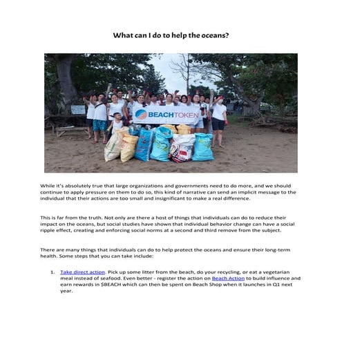 What can I do to help the oceans? | PDF