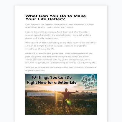 What can you do to make your life better.pdf