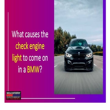 What causes the check engine light to come on in a BMW | PPT