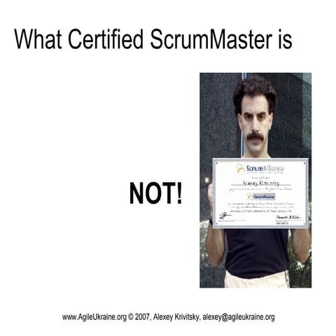 What Certified Scrum Master Is Not | PDF | Sports