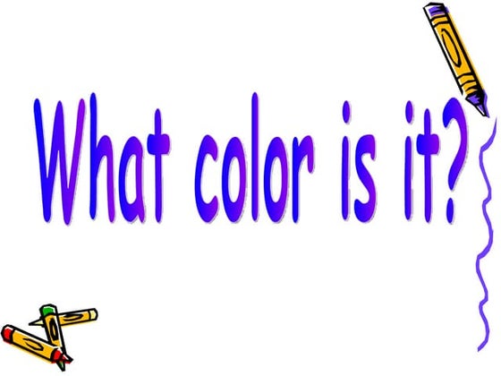 Colors esl-powerpoint | PPT