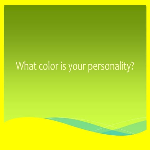 What color is your personality | PPT