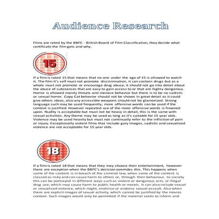 What consists as a 15 and 18 film – bbfc | DOCX