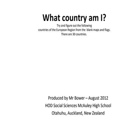 What country am I? Europe | PPT