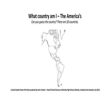 What country am I? – The America’s | PPT