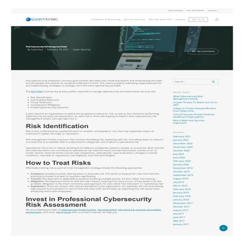 What cybersecurity risk management entails | PDF | Information and Network Security | Computing