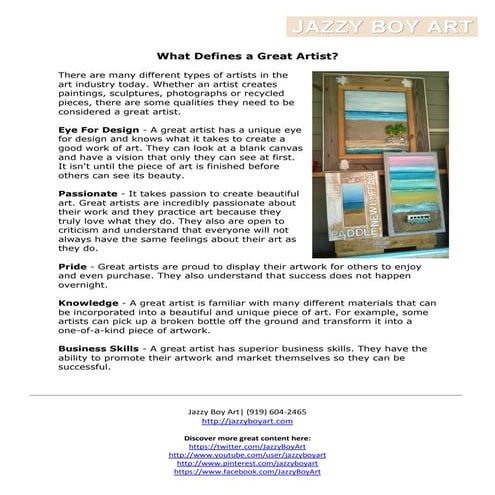 What Defines a Great Artist? | PDF