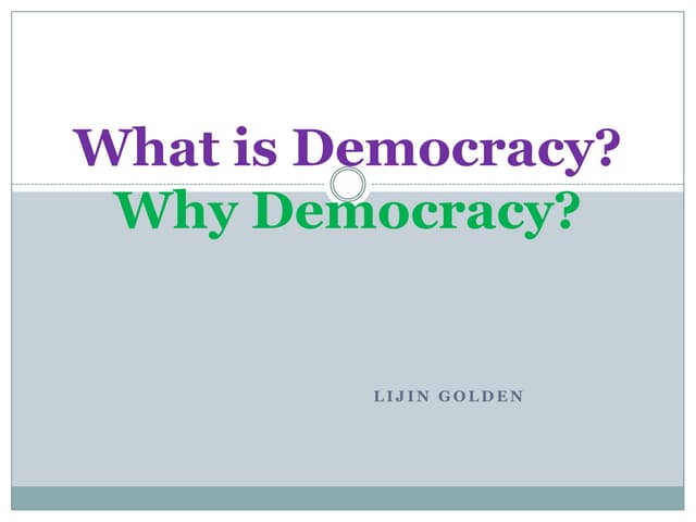 Features of democracy | PPTX
