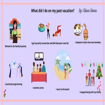 What did i do on my past vacation | PPT