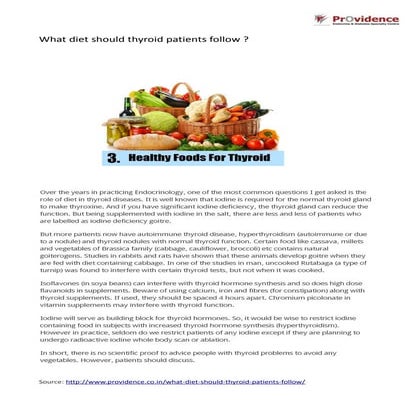 What diet should thyroid patients follow | PDF