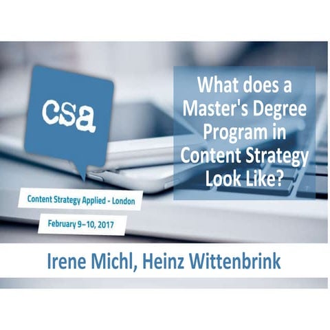 What does a master's degree program in content strategy look like | PPT