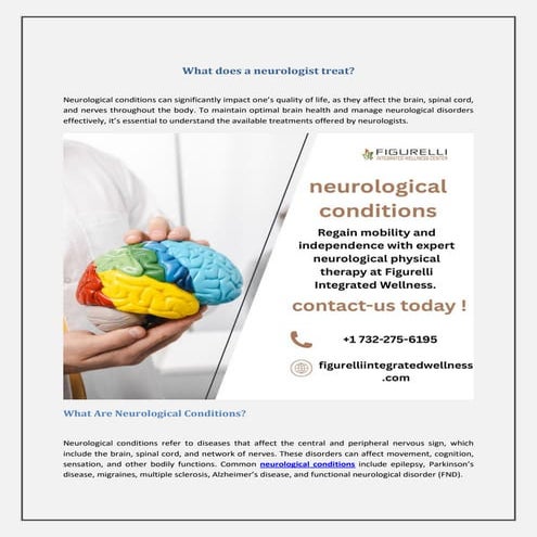 What does a Neurological conditionstreat. | PDF