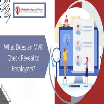 What Does an MVR Check Reveal to Employers | PPT